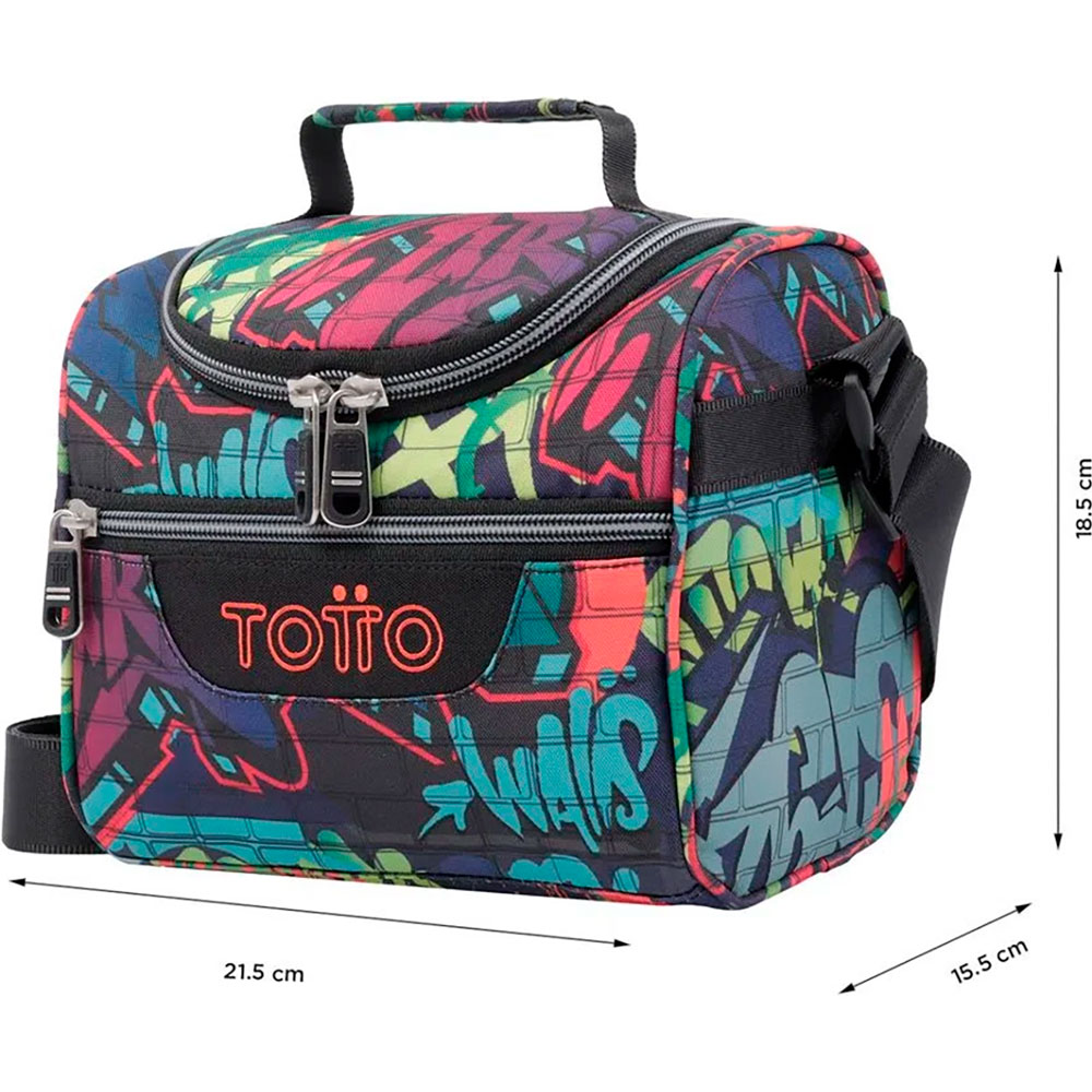 Lonchera escolar Totto Pizarra 6JO multicolor