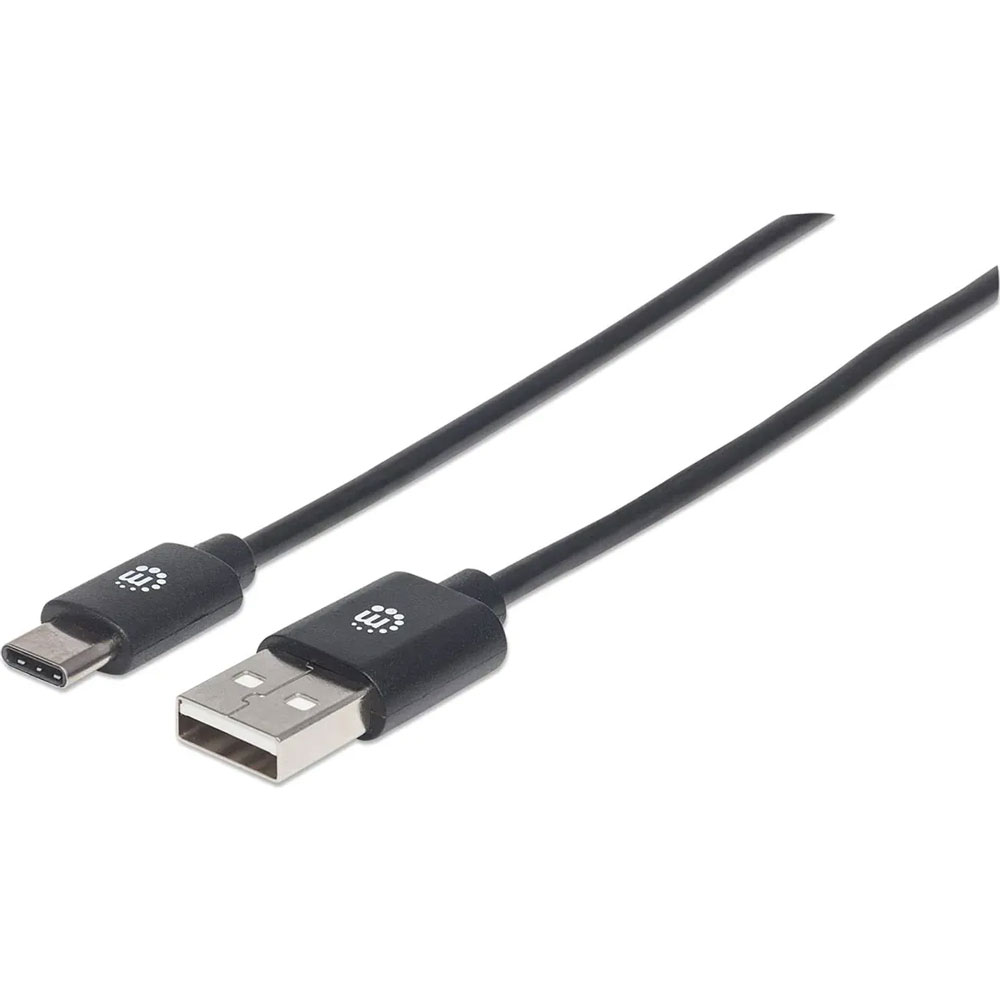 Cable Manhattan Usb A Usb-C Para Móvil 1M Negro | Papelería Lumen