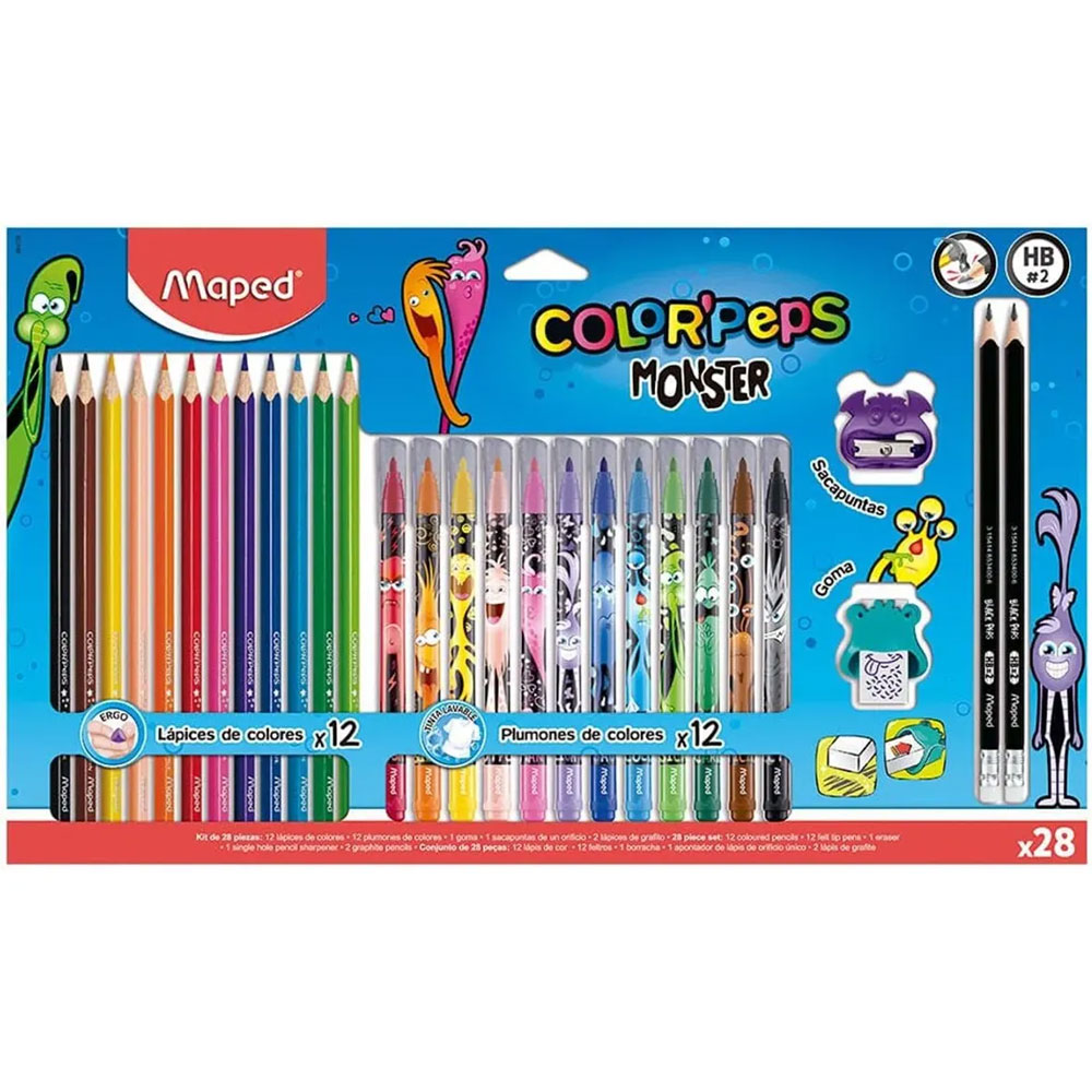 Maped 984728 Monster Set Con 28 | Lumen