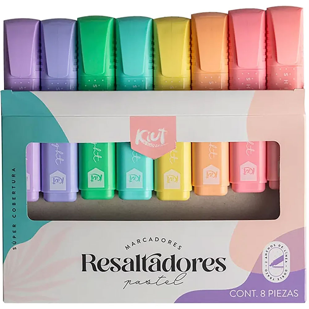 Marca textos Norma Kiut pastel con 8 piezas