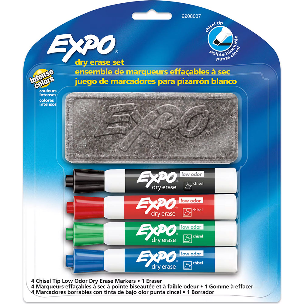 Marcador Para Pizarron Expo Basicos +Borrador Con 5 Surtidos | Lumen