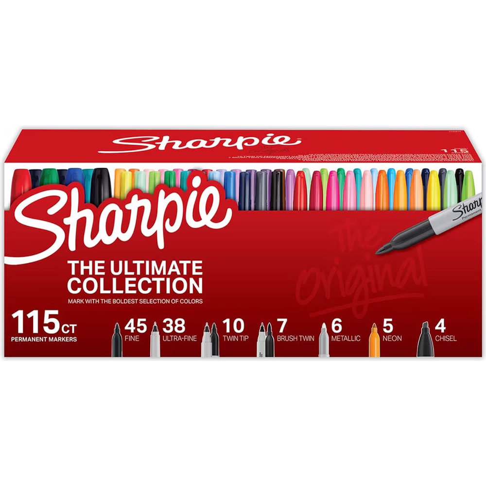 Marcador Permanente Sharpie Fino/Exfino/Twin Con 115 Piezas | Lumen