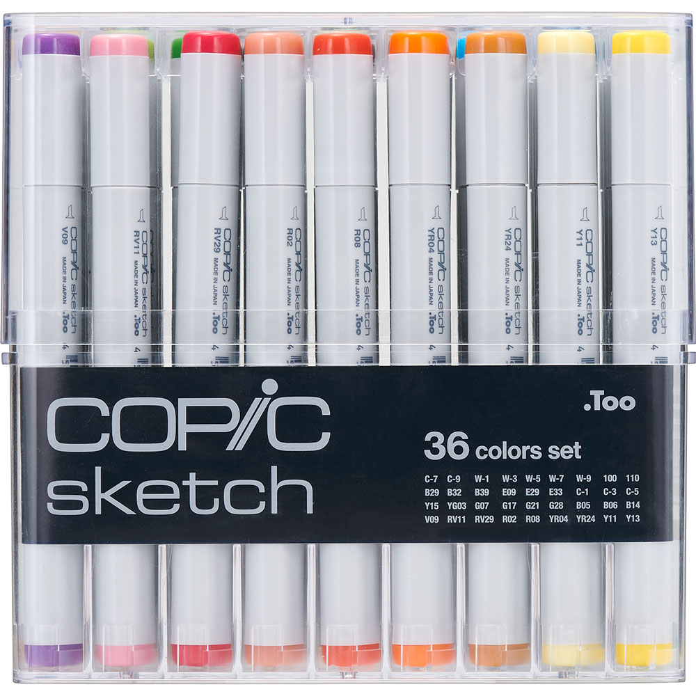 Marcadores Copic Sketch Set Con 36 Piezas | Papelería lumen