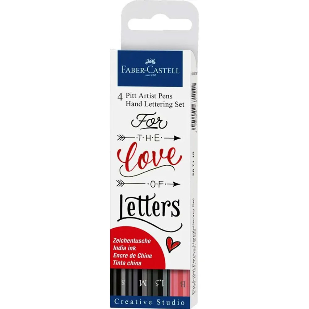 Marcadores Lettering Faber-Castell 4Pz 267115 | Papelería Lumen