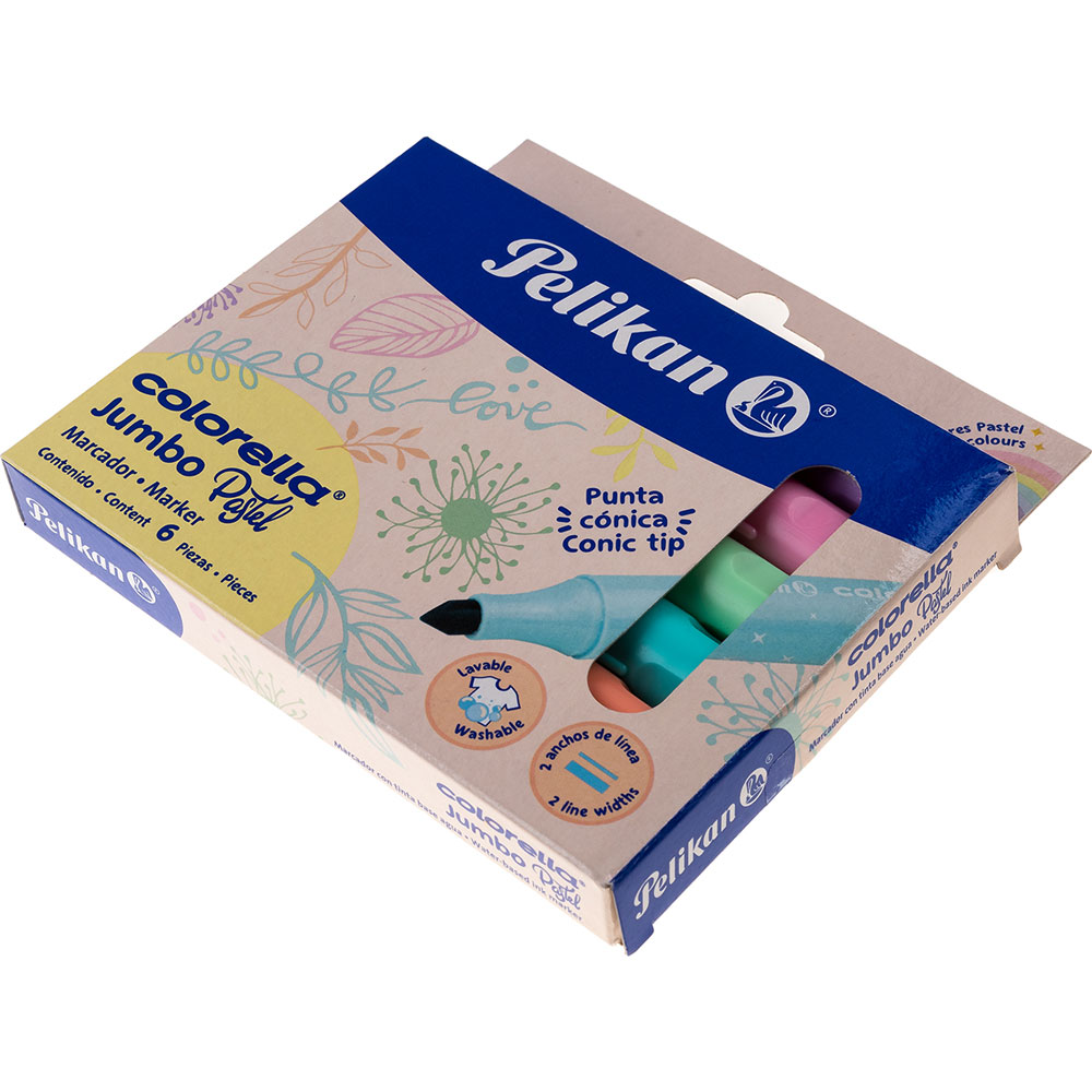 MARCADORES PELIKAN COLORELLA PASTEL CON 6 - lumen.com.mx