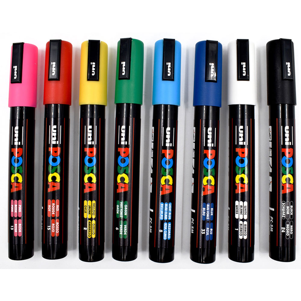 Marcadores Posca Basicos De 1.8-2.5 Mm Blister Con 8 | Papelería lumen