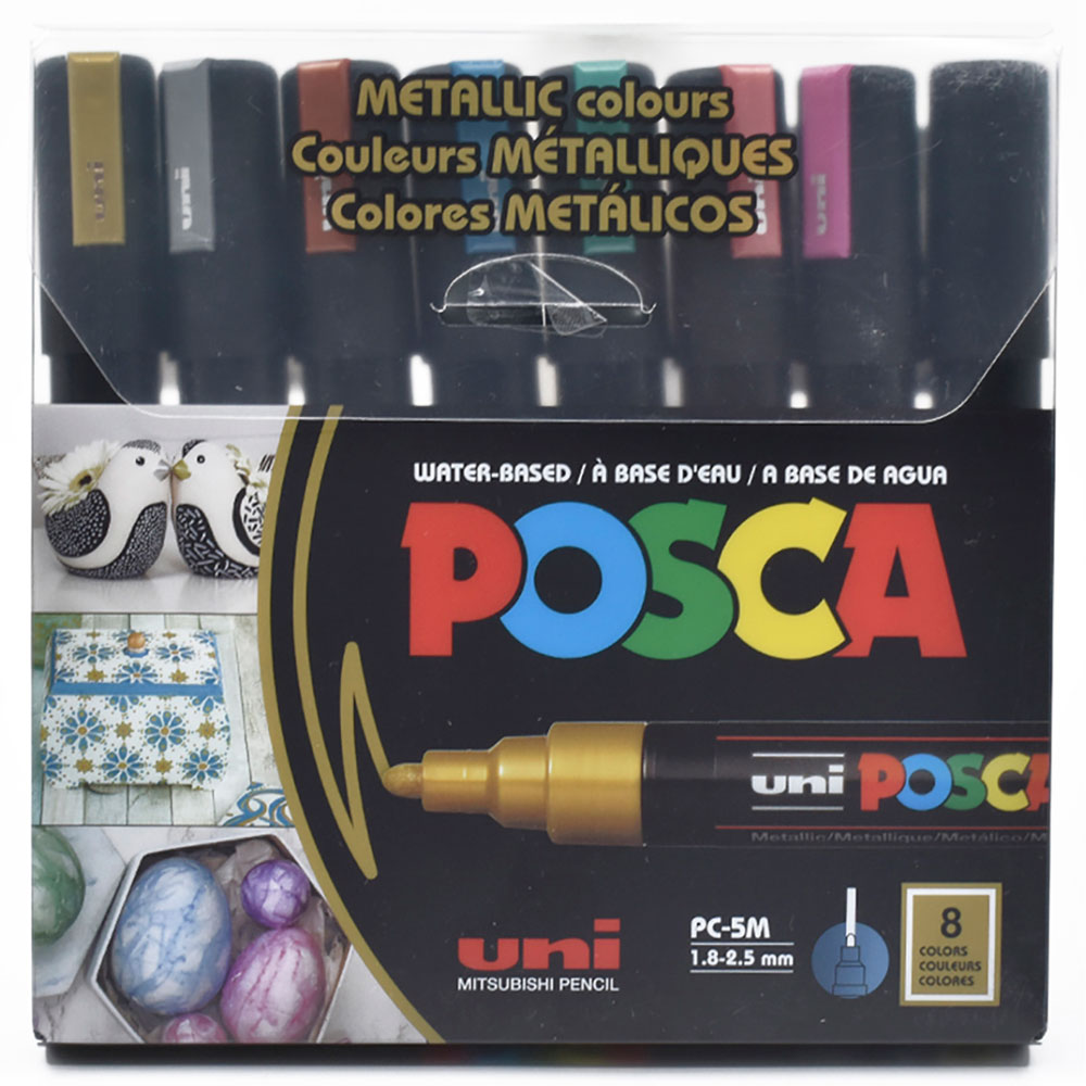 Marcador Para Dibujo Posca 1.8-2.5 MM Metal 8Pz | Papelería Lumen