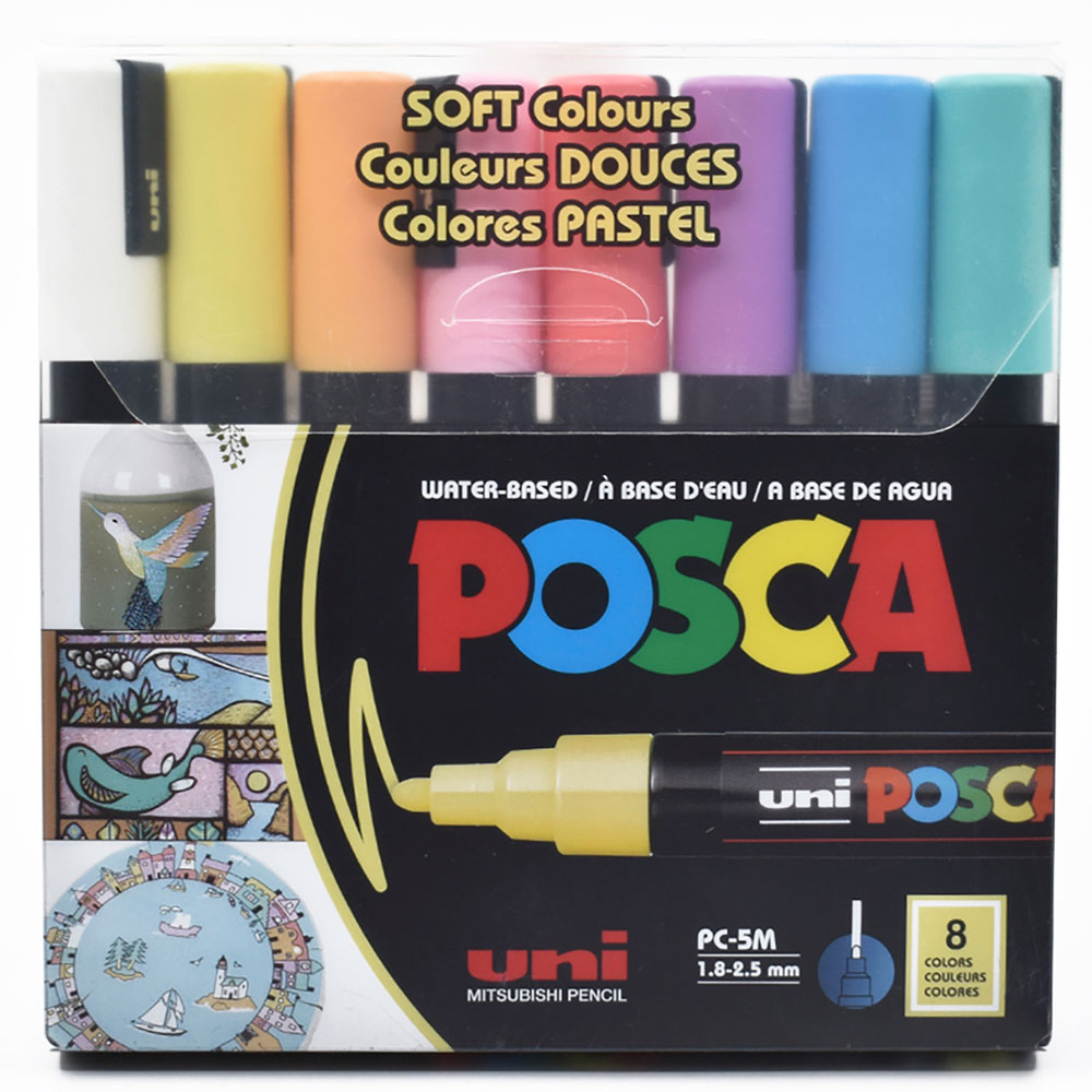 Marcador Para Dibujo Posca 1.8-2.5 MM Pastel 8Pz | Papelería Lumen