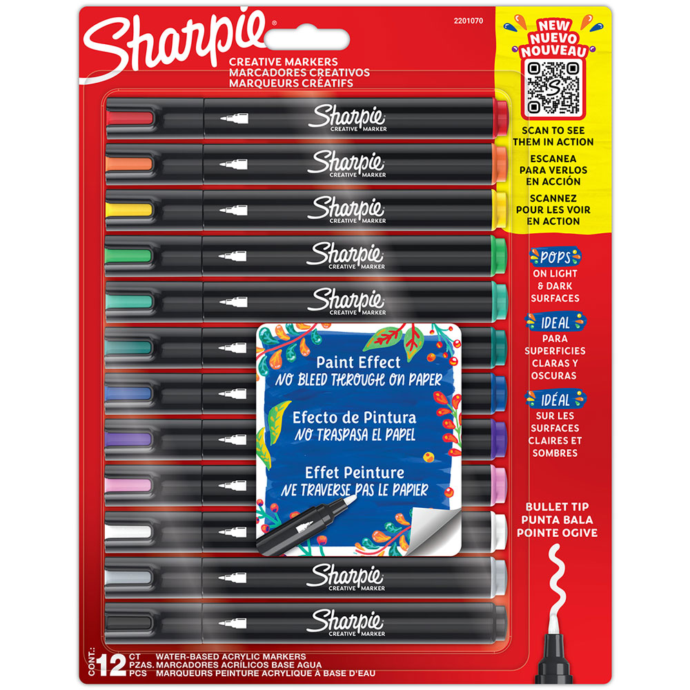 Marcadores Acrílicos Sharpie Punta Bala | Papelería Lumen