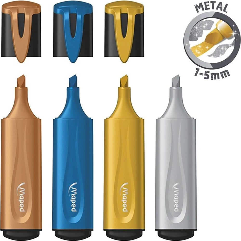 MARCATEXTOS OFIC MAPED 742000 CLASSIC METAL PAQUETE CON 4