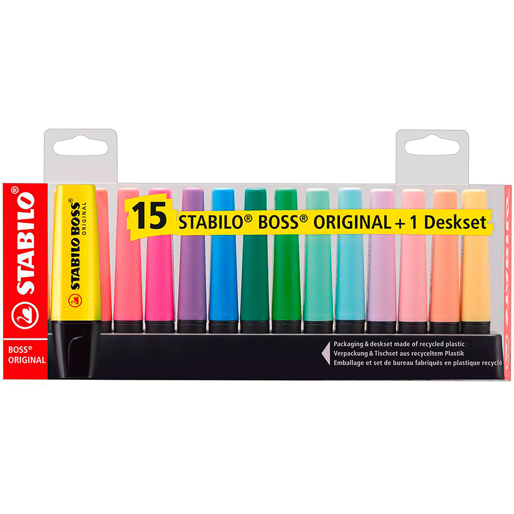 Marcatextos Stabilo Boss Original Estuche Con 15 Surtidos