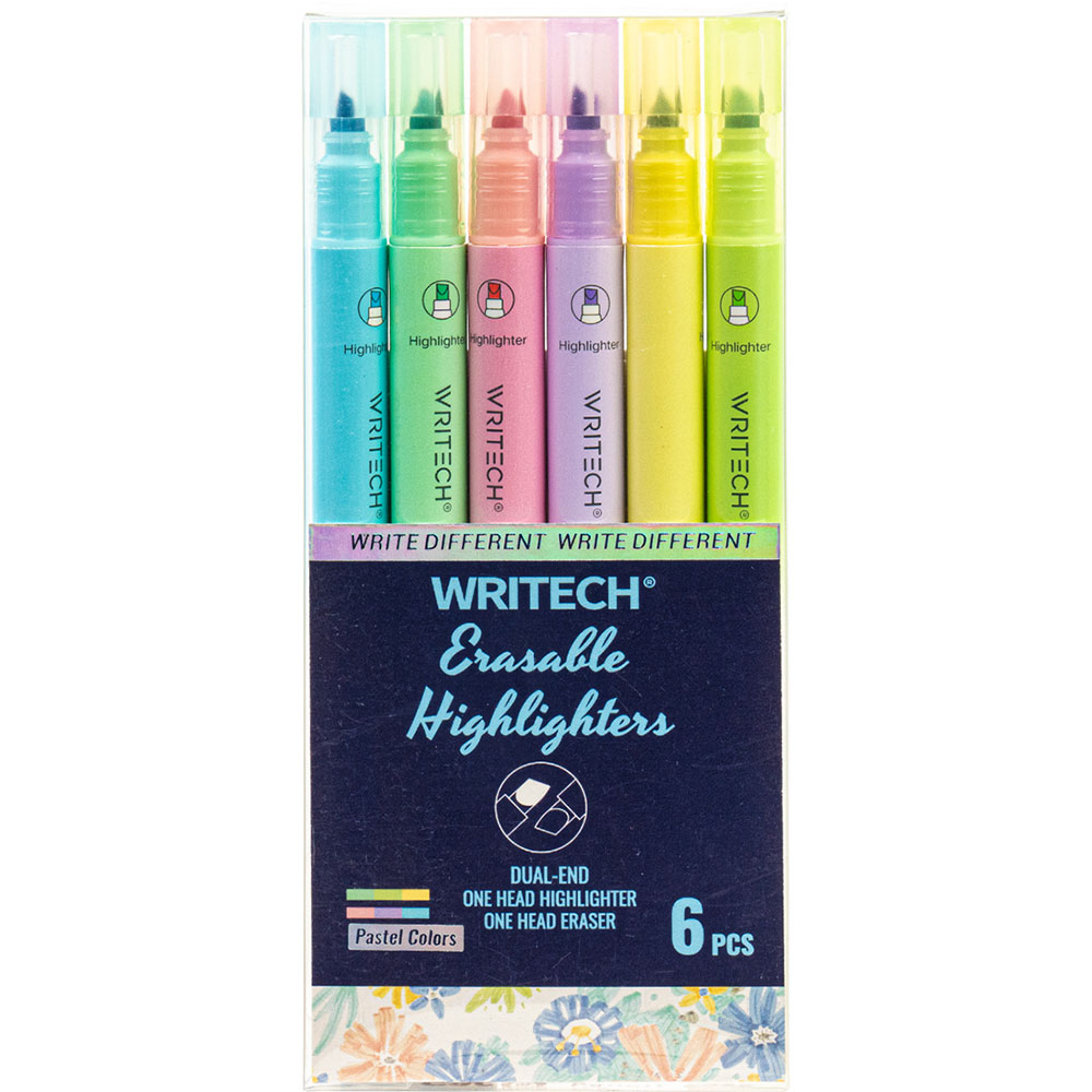 Marcatextos Writech Borrable Cincel con 6 Pastel