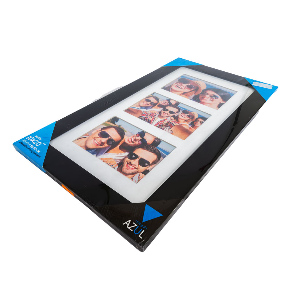 Marco Abc-22 3 Ventanas 25.4x50.8cm Negro