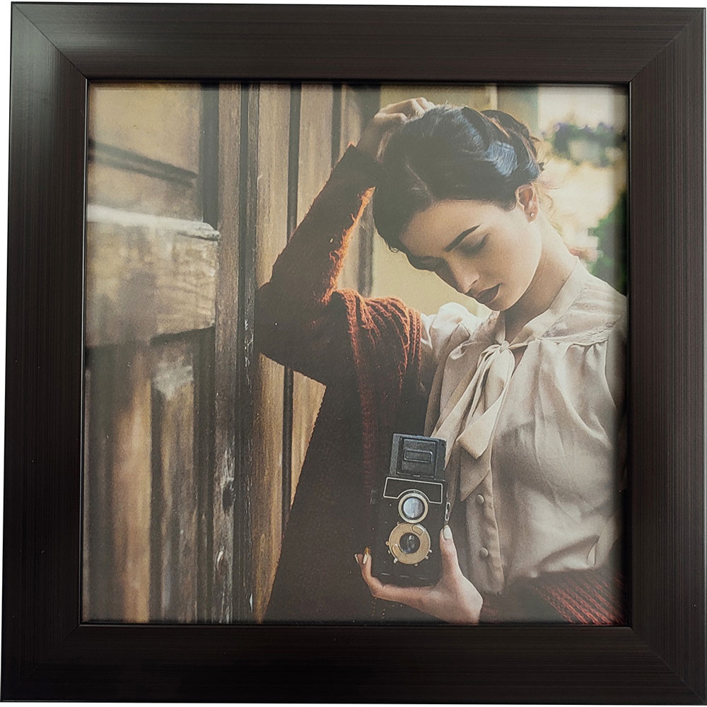 Marco Triangulo Azul Ent-20 Cafe 20X20Cm | Lumen