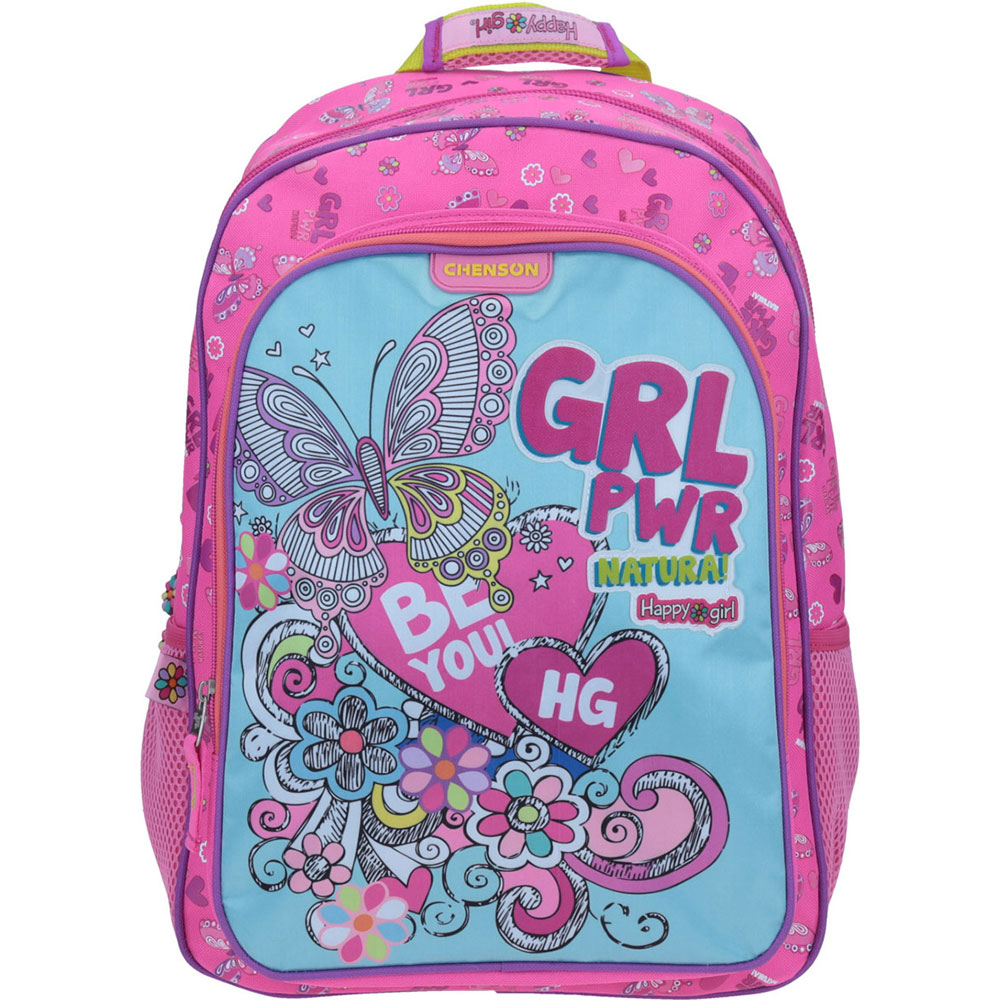 Mochila escolar Chenson Happy Girl rosa | Lumen