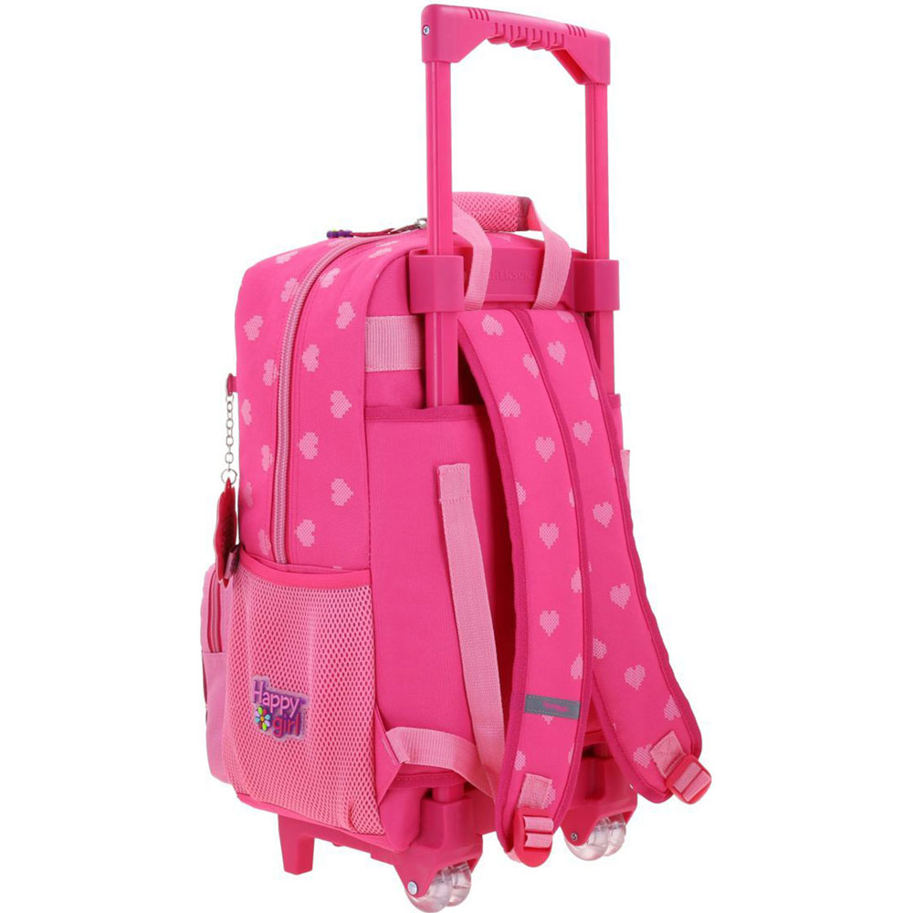 Mochila escolar Chenson Kit Happy Girl Flov con Ruedas rosa