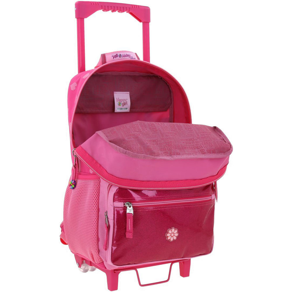 Mochila escolar Chenson Kit Happy Girl Flov con Ruedas rosa