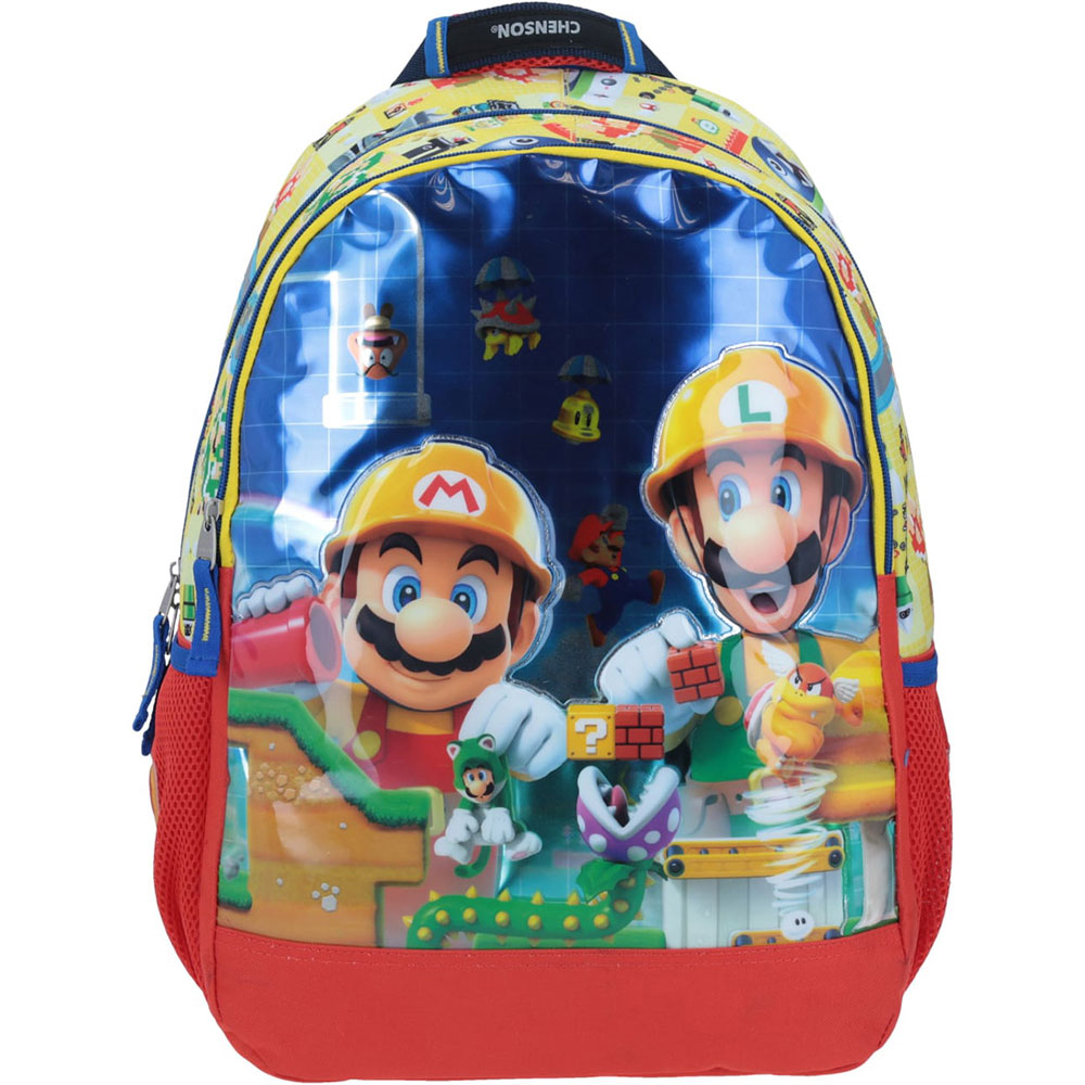 Mochila escolar Chenson Mario Bros amarillo | Lumen