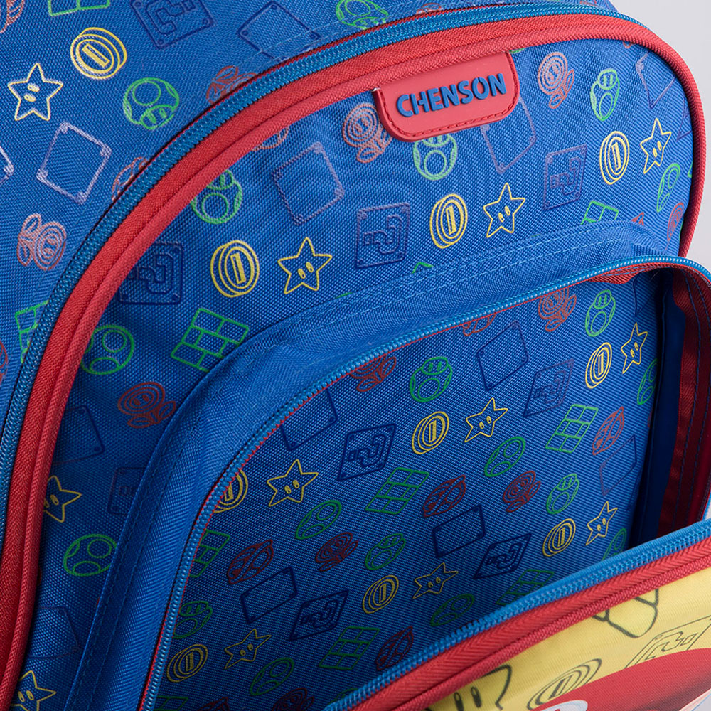 Mochila escolar Chenson Mario Bros azul | Lumen