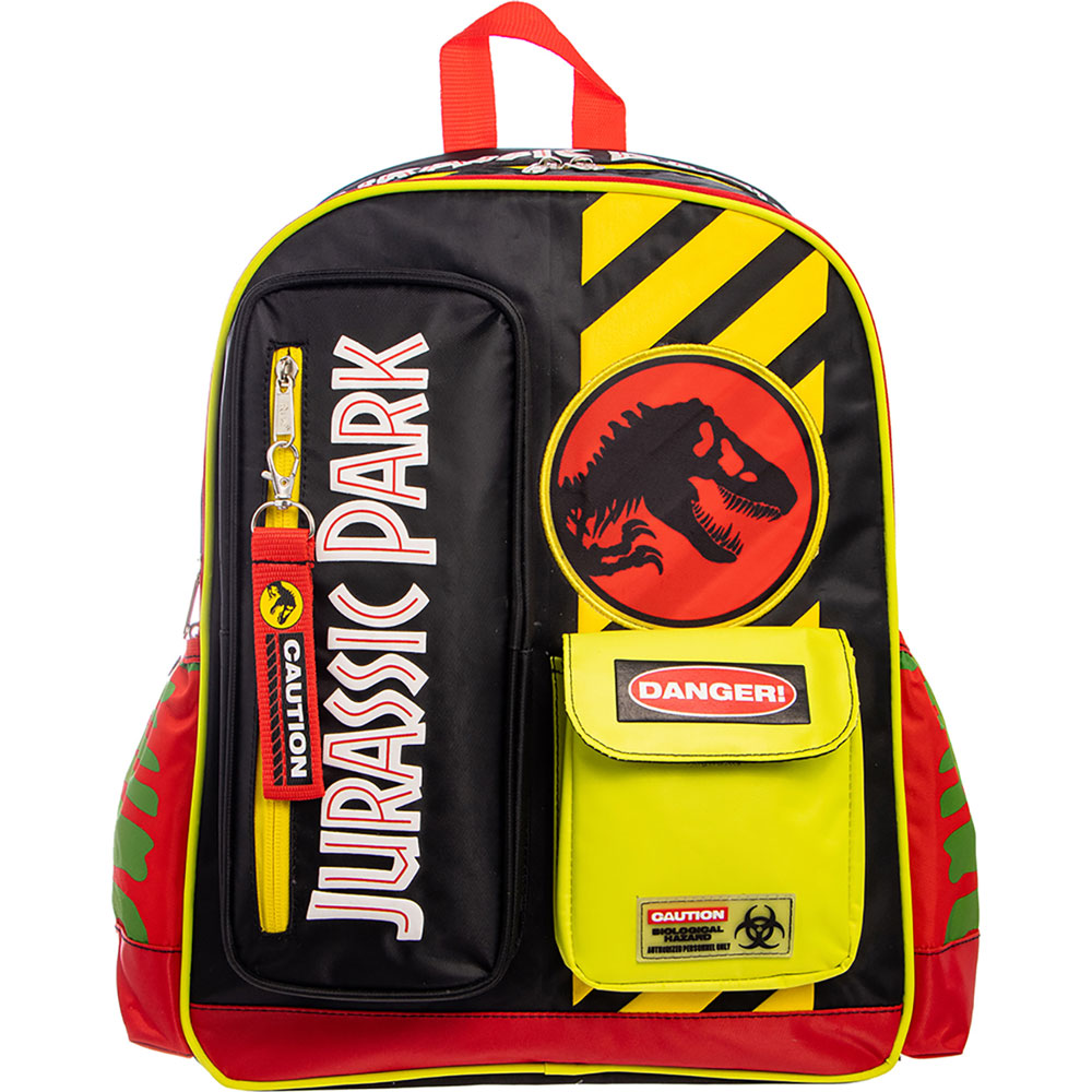 Mochila Escolar Jurassic Park Ruz Negro/Amarillo | Lumen
