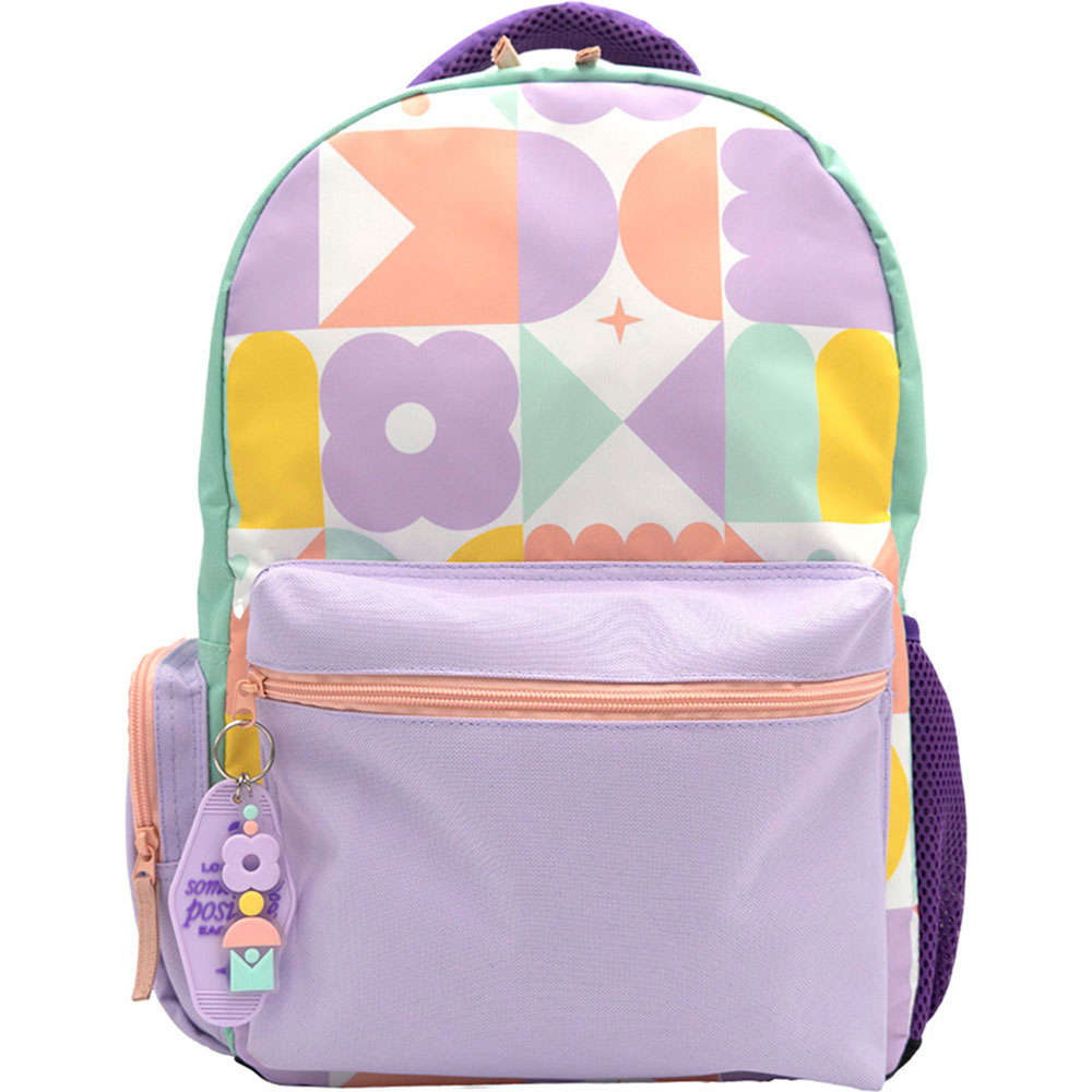 Mochila Escolar Norma Kiut Geometric para Laptop | Papelería Lumen