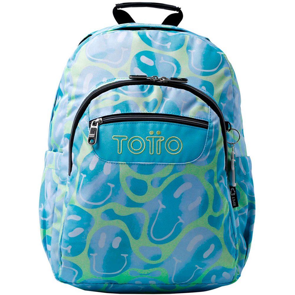 Mochila Escolar Totto Acuarela 2Au Aqua/Blanco | Lumen