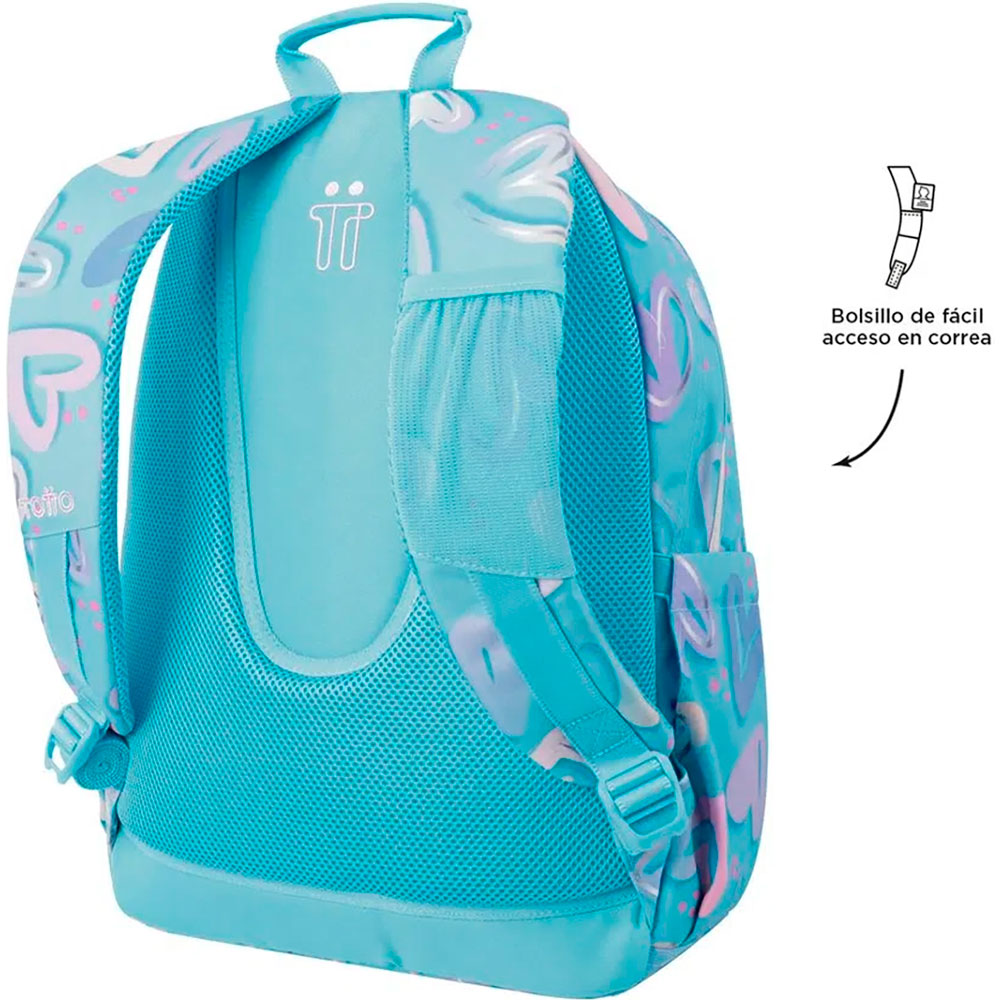 Mochila escolar Totto Acuarela 6JT azul