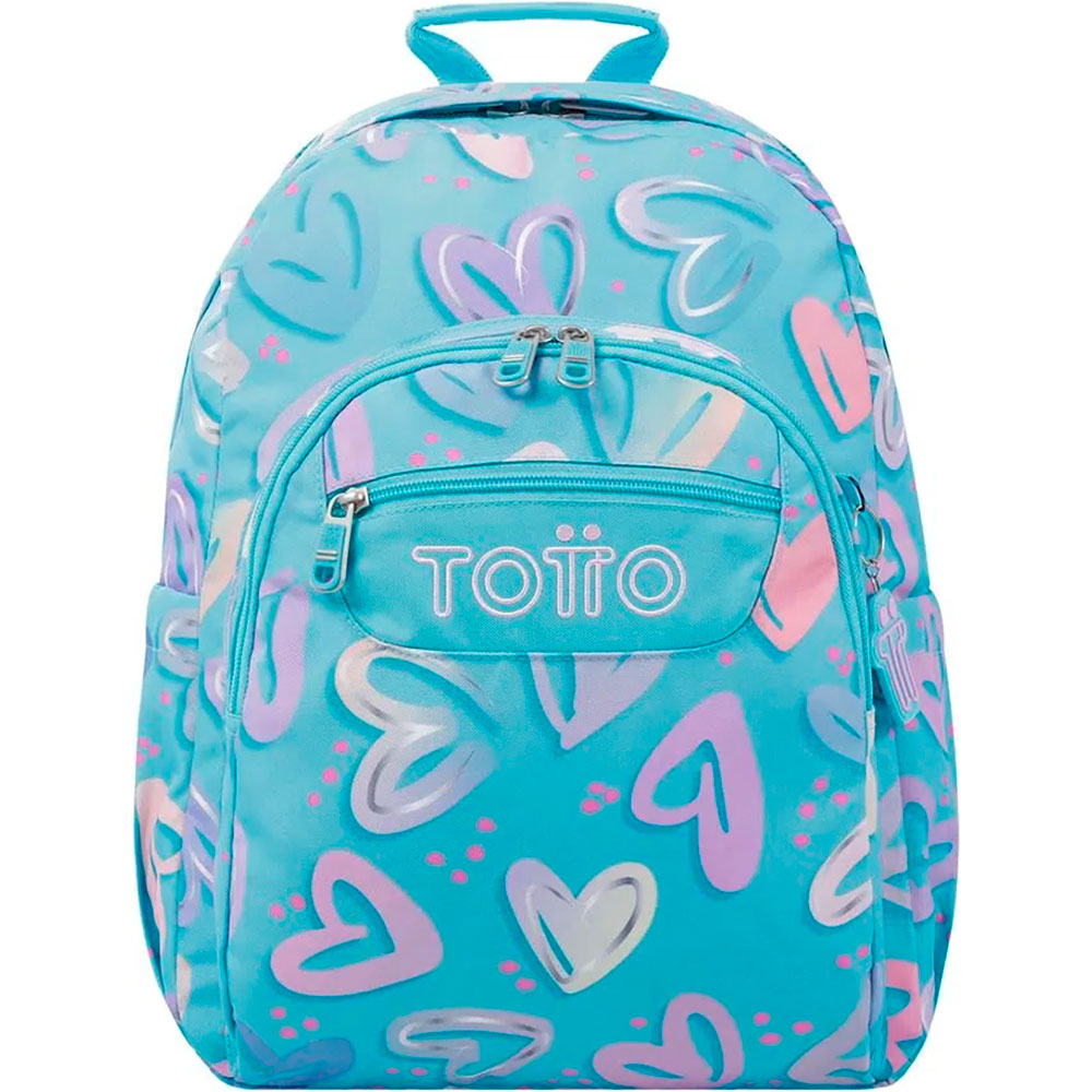 Mochila escolar Totto Acuarela 6JT azul | Papelería Lumen