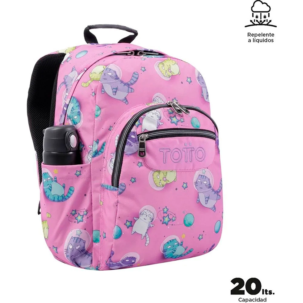 Mochila escolar Totto Acuarela 9I10 rosa