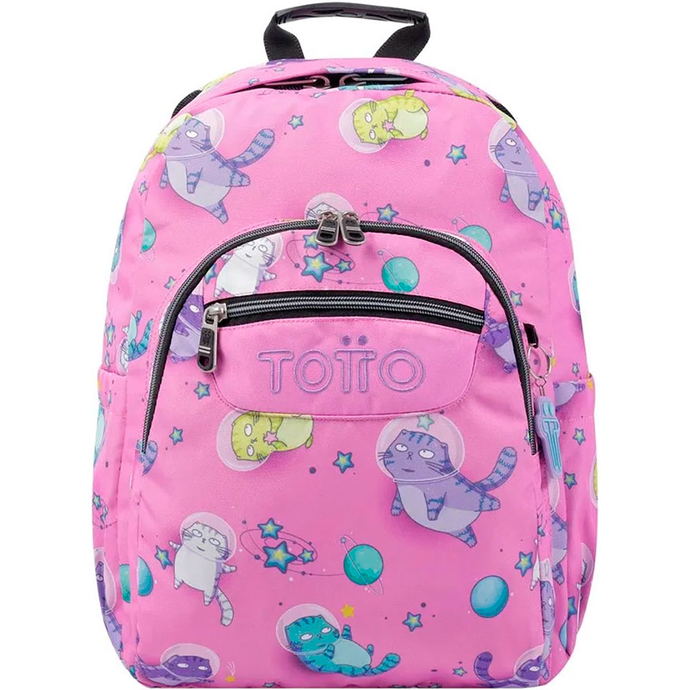 Mochila escolar Totto Acuarela 9I10 rosa | Papelería Lumen