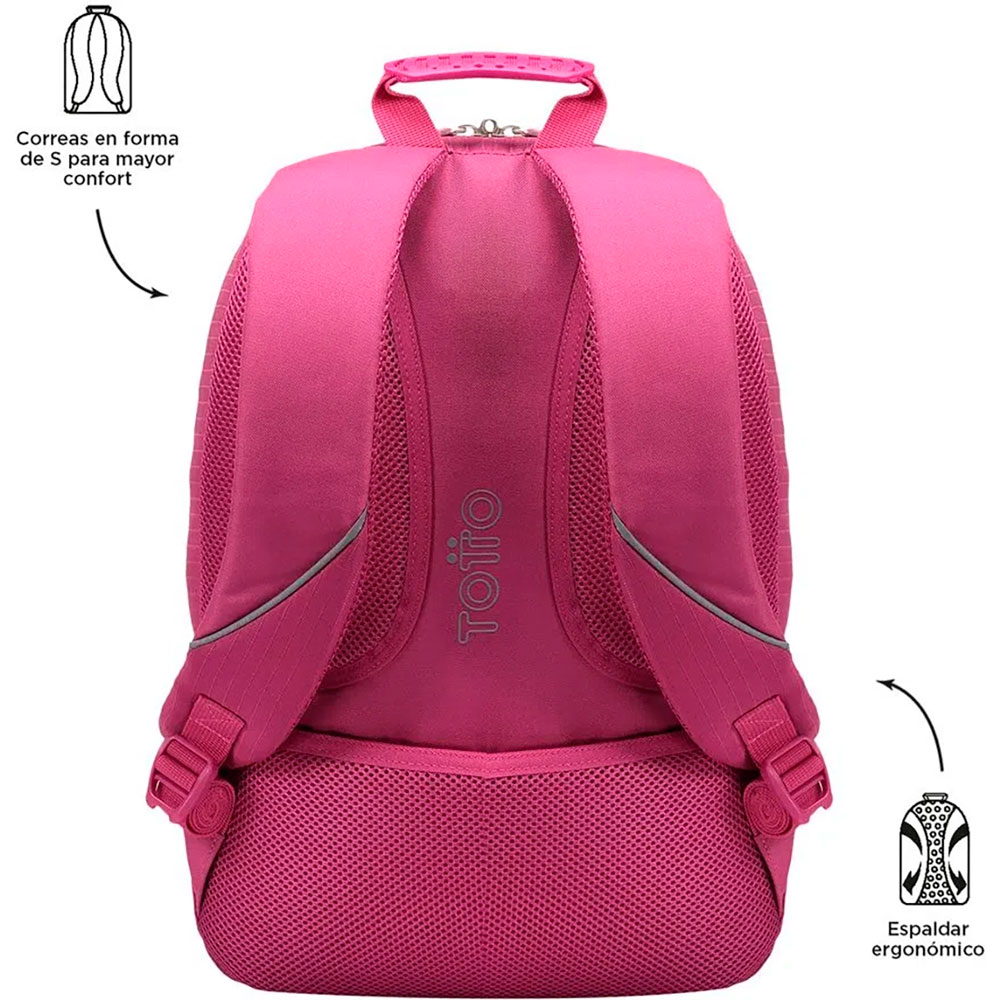 Mochila juvenil Totto Arvar M90 rosa