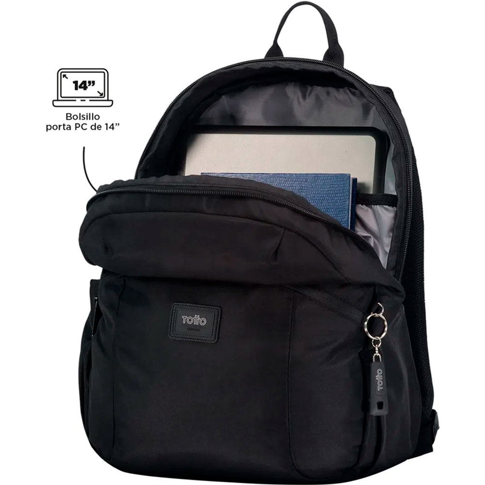 Mochila juvenil Totto Trik M N01 Bp negro