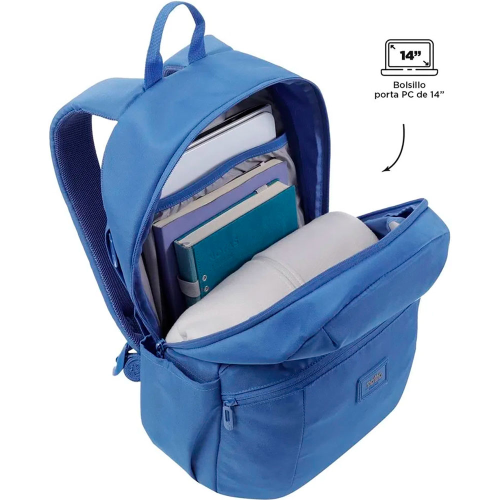 Mochila juvenil Totto Trik M Z1V Bp azul