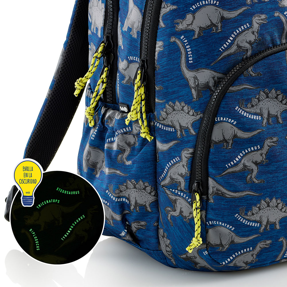 MOCHILA ESCOLAR MIQUELRIUS WILD DINO TRIPLE BP RECICLADO