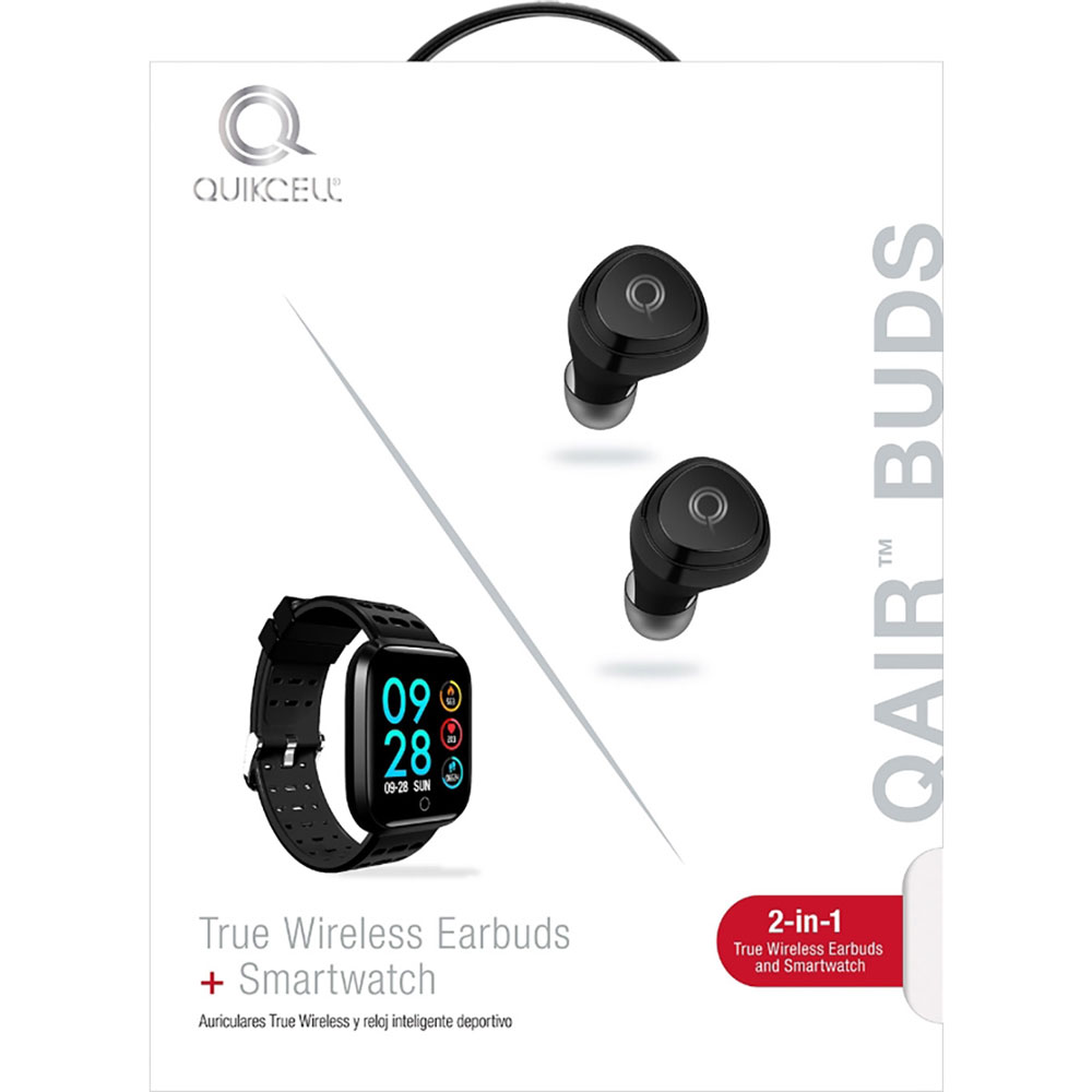 Monitor Reloj Quickcell +Audifonos Wirless Negro | Papelería Lumen