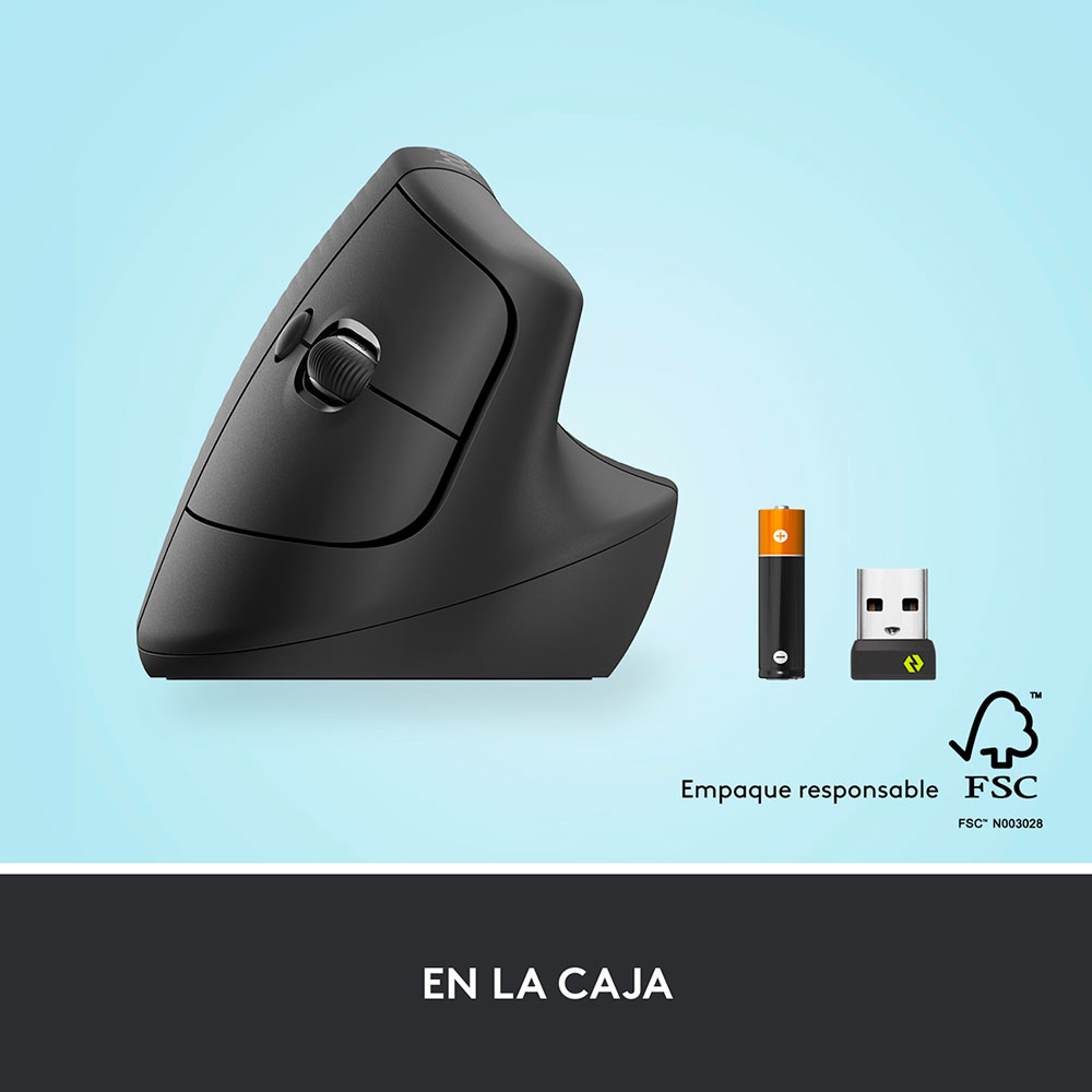 Mouse Logitech Lift Vertical Ergo Bt Negro | Papelería Lumen
