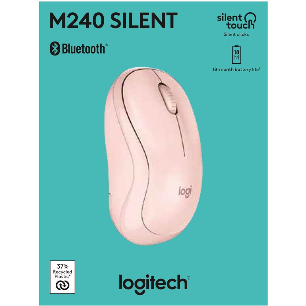 Mouse Logitech M240 Inalambrico Bt rosa | Papelería Lumen