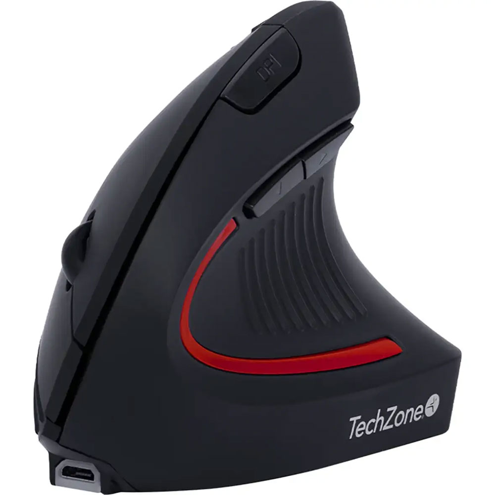 Mouse Techzone Tzmouina-06 Ergo 02 Inalambrico Negro | Papelería Lumen