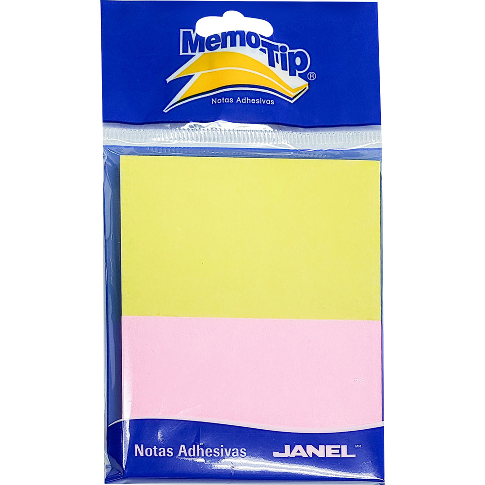 Notas Autoadheribles Memo Tip 2 Blocks Amarillo y Rosa 5x7.6 cm ...