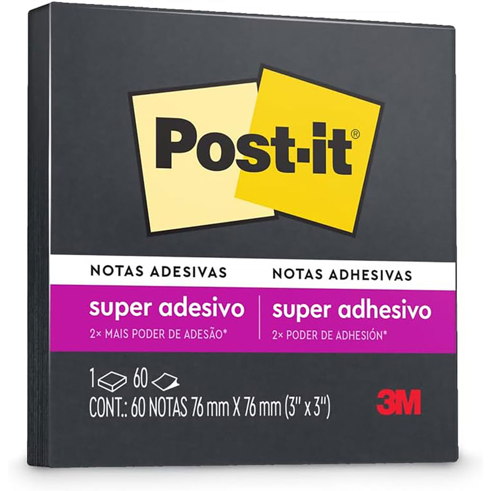 Notas Autoadheribles Post-It Negro Con 60 Notas | Lumen