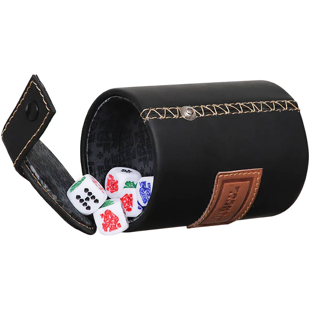 NOVELTY CUBILETE FREN C/PORTADADOS PIEL