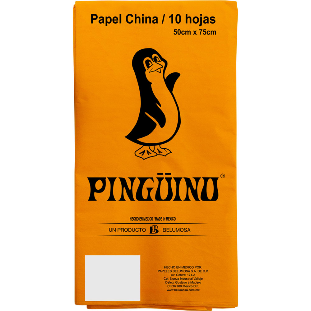 Papel China 50X75Cm 18 Gr Con 10 Pliegos Zempazuchitl | Papelería Lumen