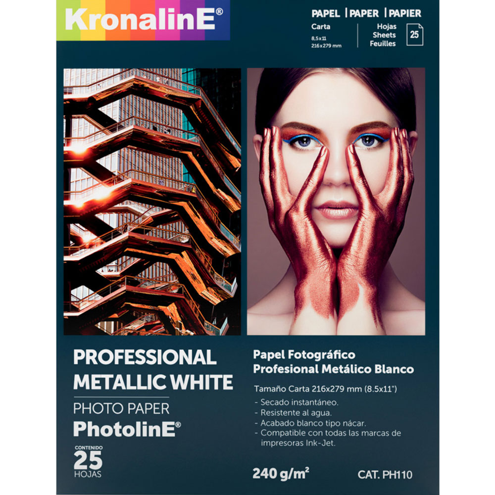 Papel Kronaline Profesional 240G Metallic Con 25 Piezas | Lumen