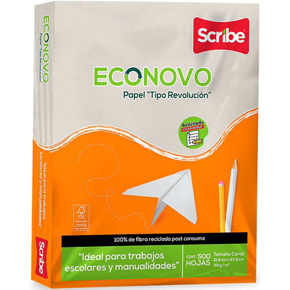 Papel Revolución Scribe de 48 g 500 hojas | Papelería Lumen