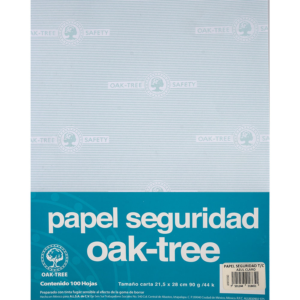 Papel de Seguridad Oak Tree 90 g Carta | Papelería Lumen