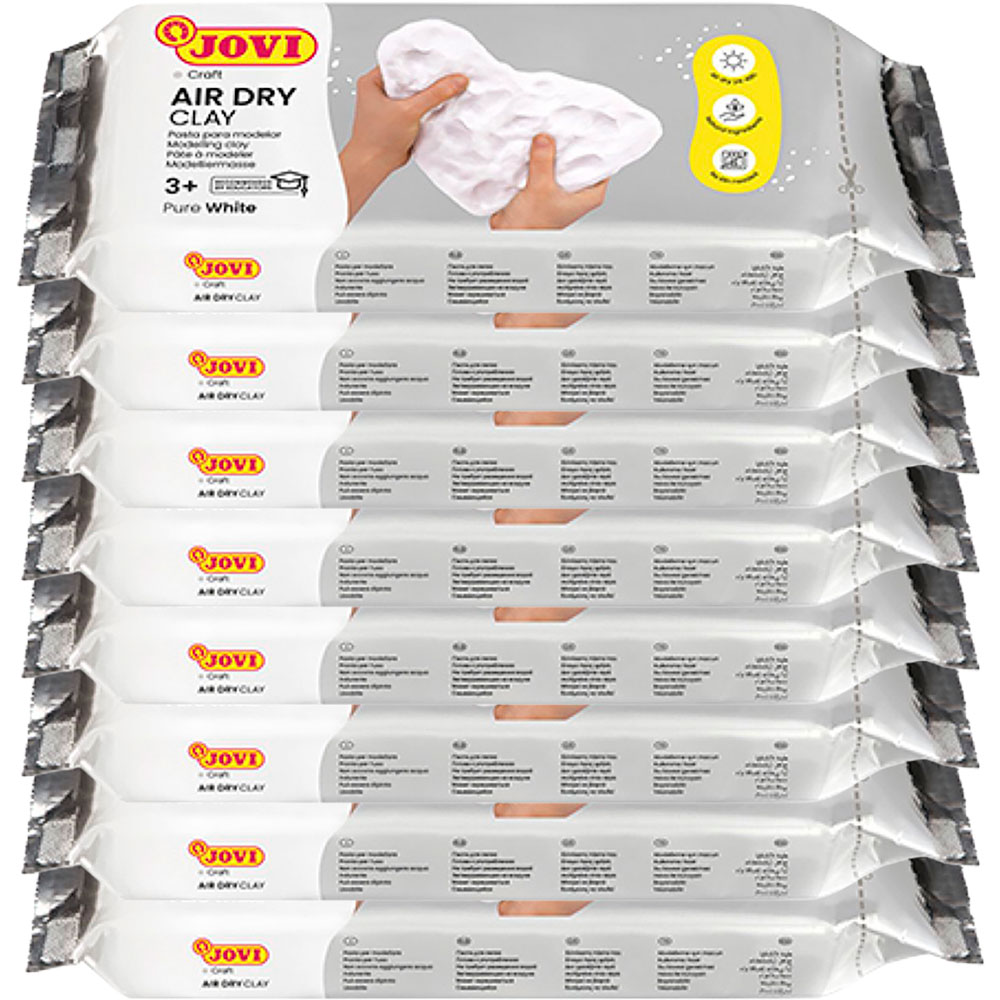 Paquete De Pasta Moldeable Jovi Blanca De 250G Con 8 Piezas