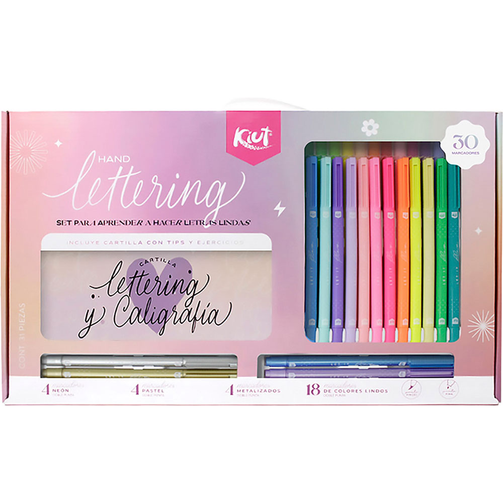 Paquete Escolar Norma Kiut Set Lettering Con 43 Piezas | Lumen