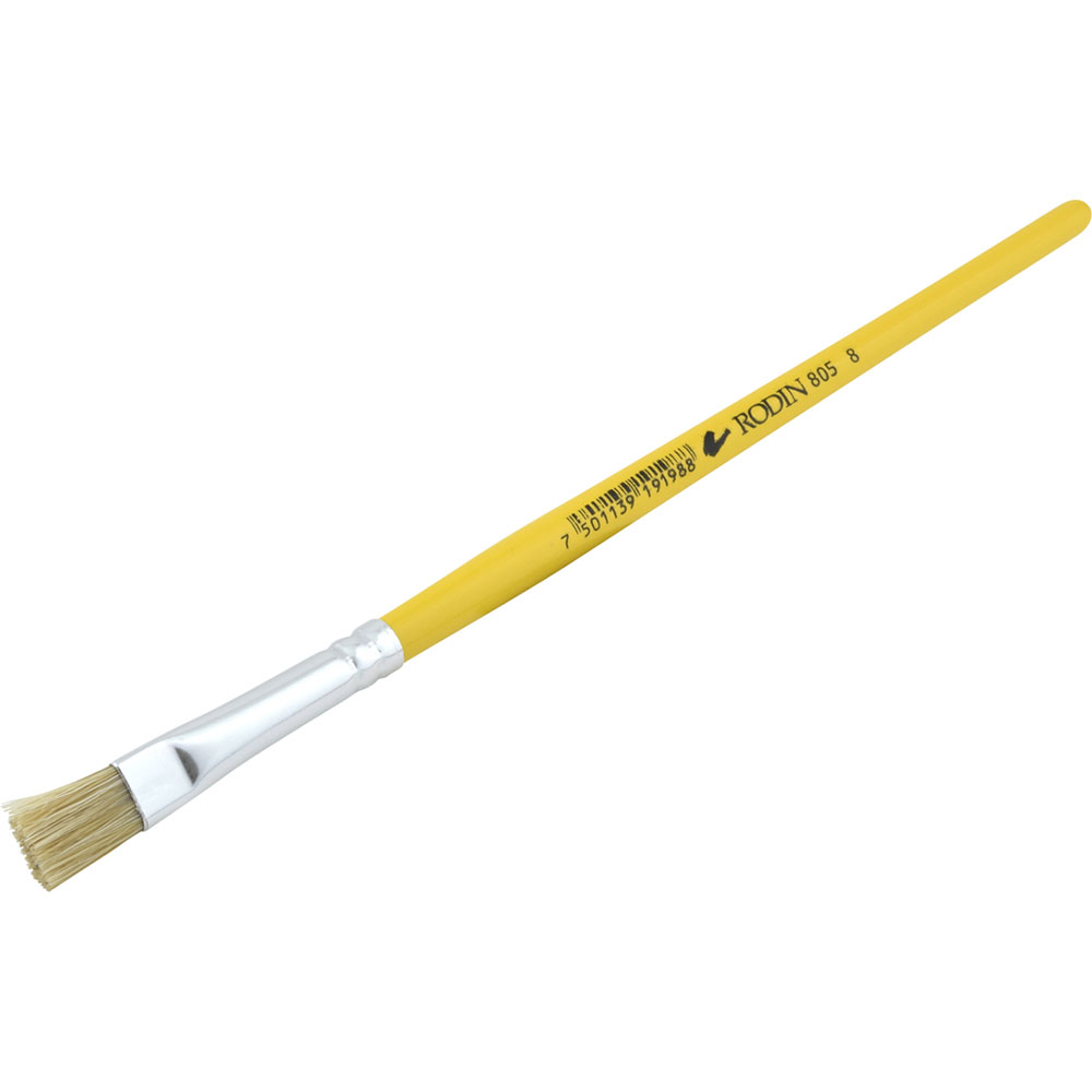 Pincel Plano De Cerda Blanca Rodin S/805 No.8 | Papelería lumen