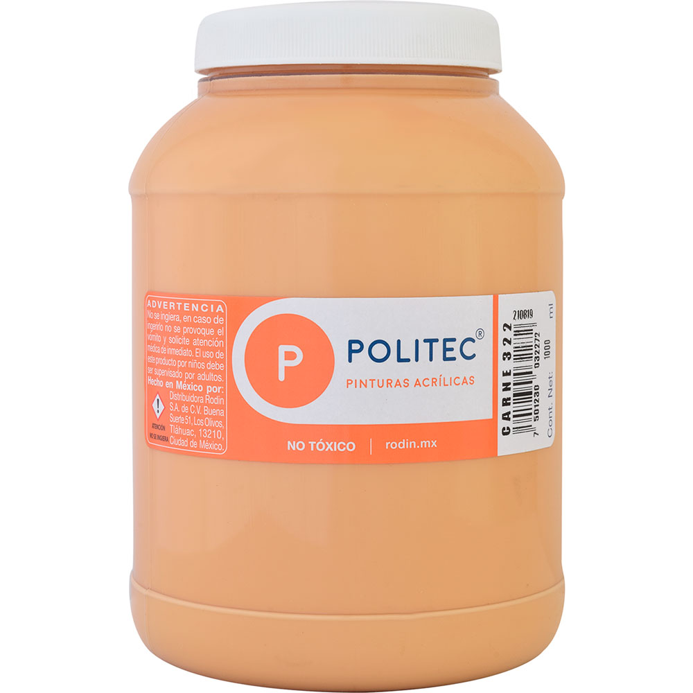 Pintura Acrílica Politec Carne 940 ML | Papelería Lumen