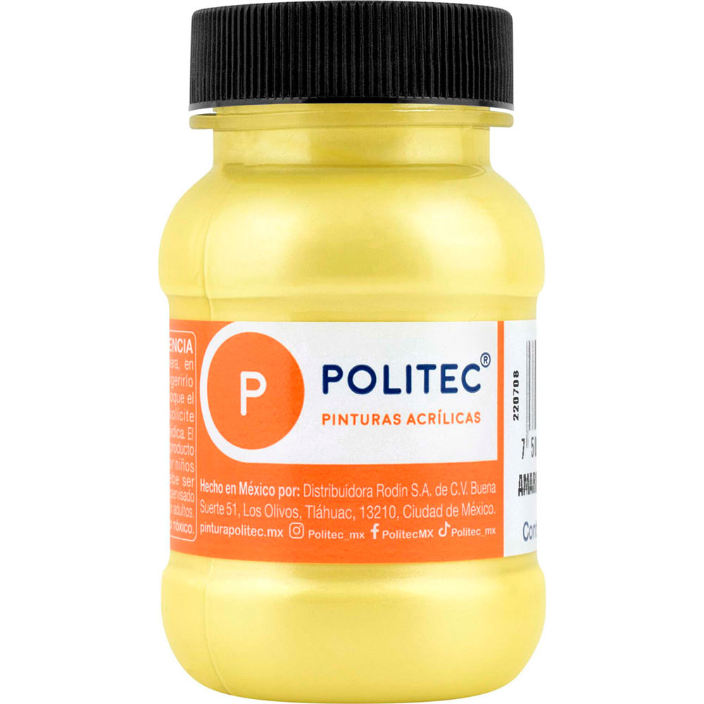 Pintura Acrílica Amarillo Metálico L/500 100 ML | Papelería Lumen